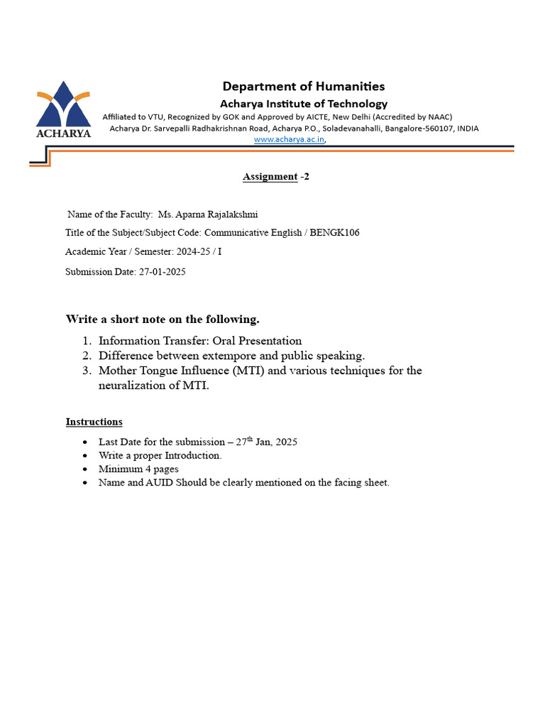 English Assignment 2 | PDF