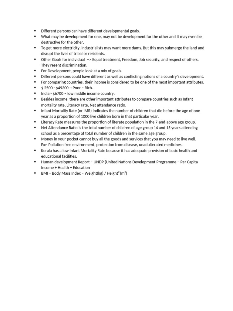 Diverse Development Goals and Metrics | PDF