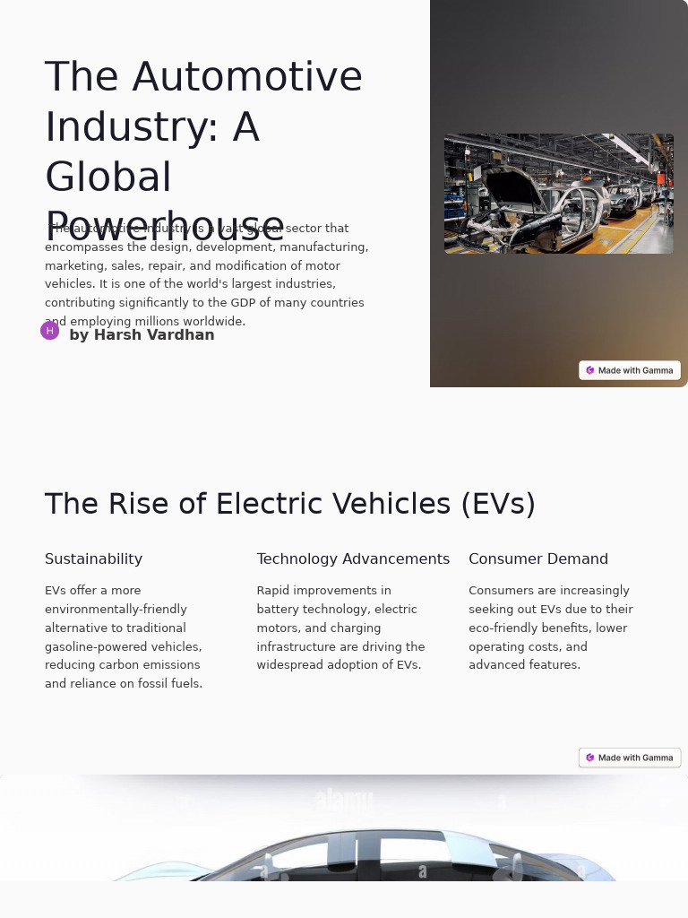 The Automotive Industry A Global Powerhouse | PDF | Electric Vehicle ...