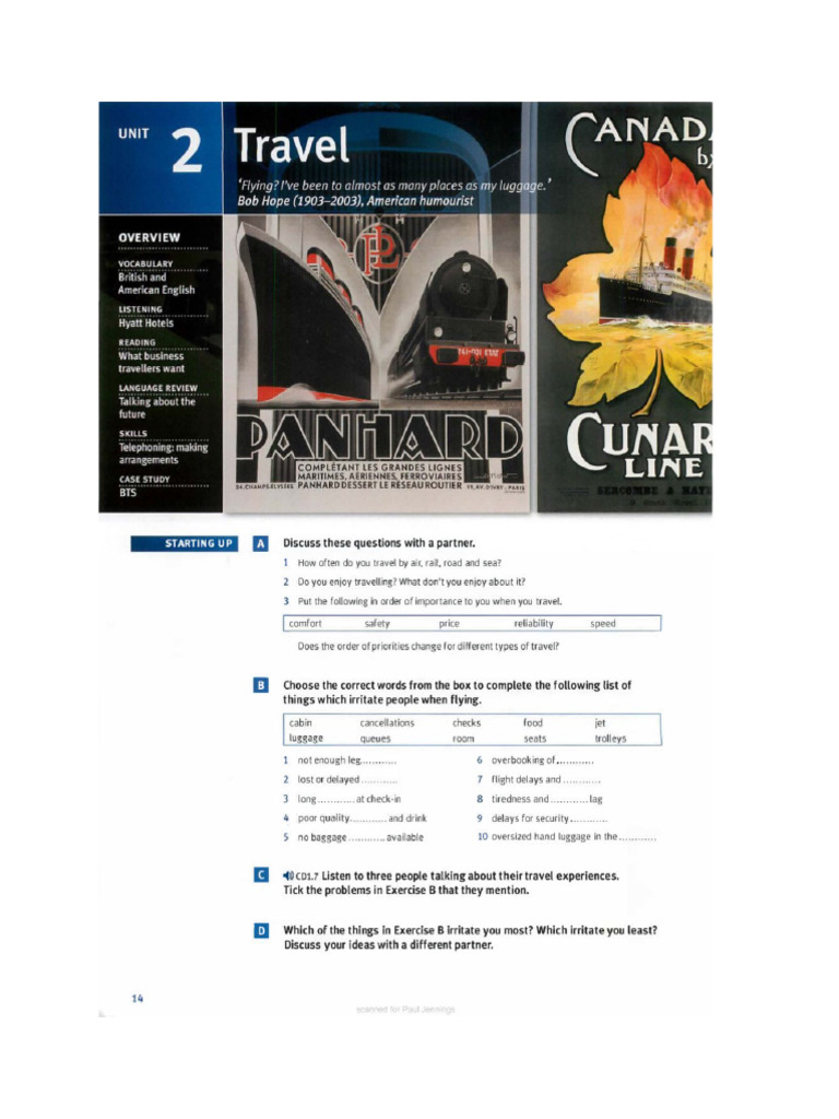 Unit 2 - Travel | PDF