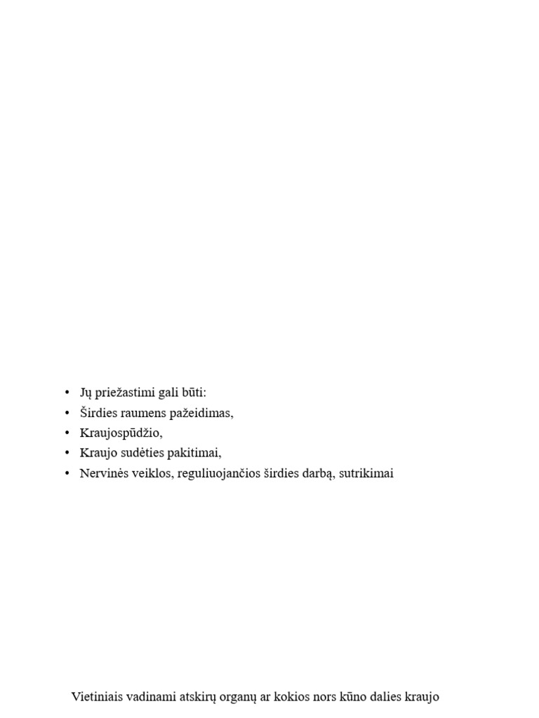 Kraujo Ir Limfos Apytakos Sutrikimai | PDF