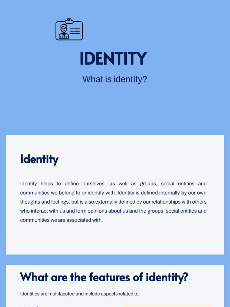 Understanding Identity: Features & Impact | PDF