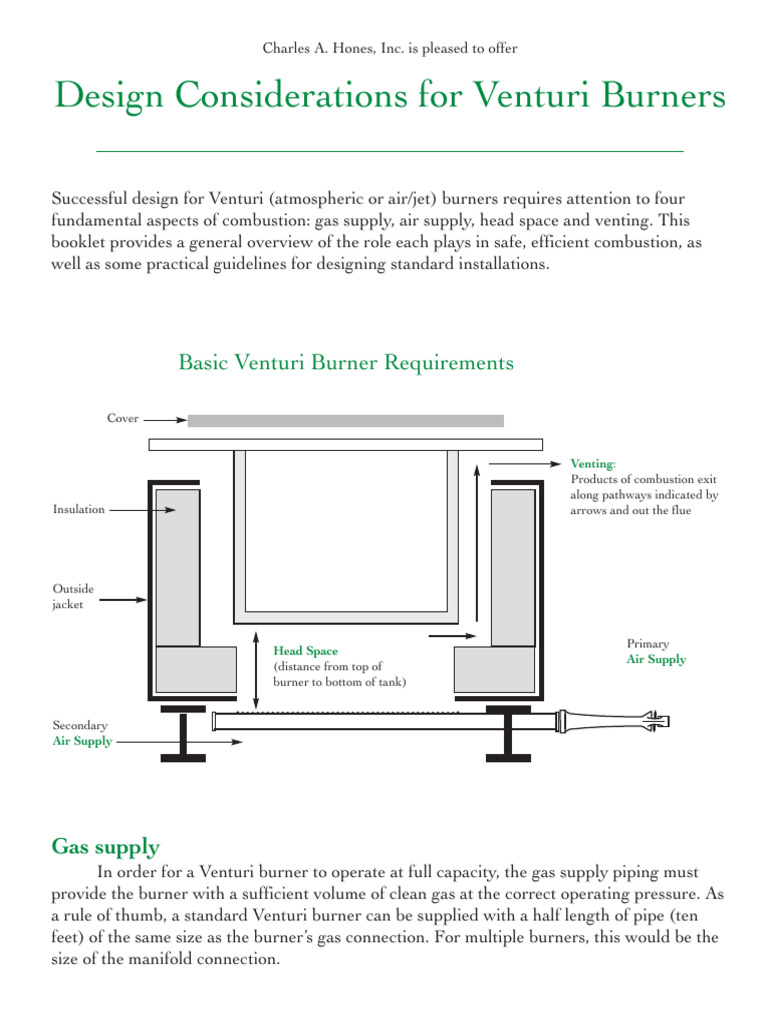 Venturi Burner Design Guidelines | PDF | Combustion | Gases