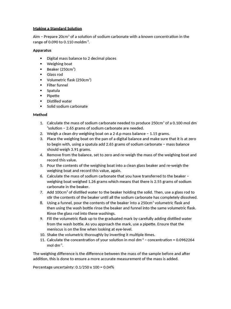 Write Up | PDF | Titration | Chemistry