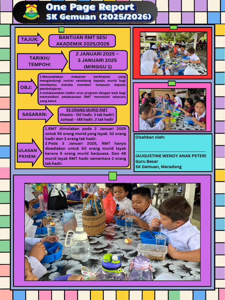 One Page Report RMT 1 | PDF