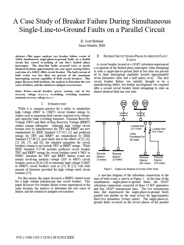 A Case Study of Breaker Failure During Simultaneous Single-Line-to ...