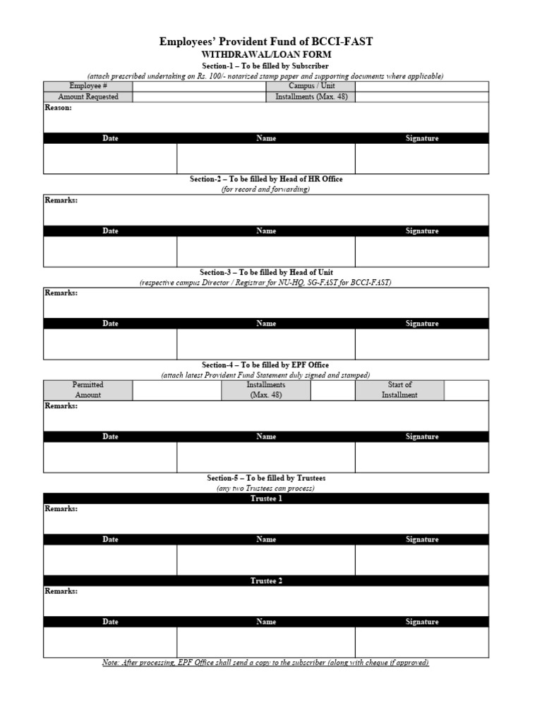 4 Provident Fund Withdrawal Form | PDF | Government