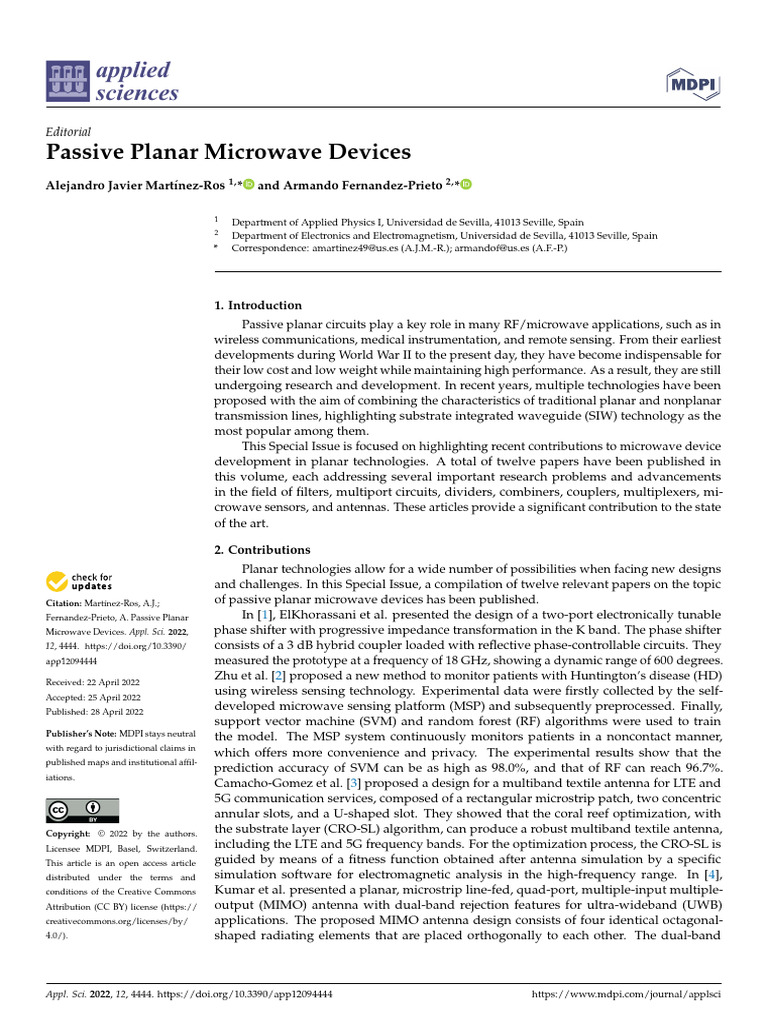 Passive_Planar_Microwave_Devices | PDF | Microwave | Antenna (Radio)