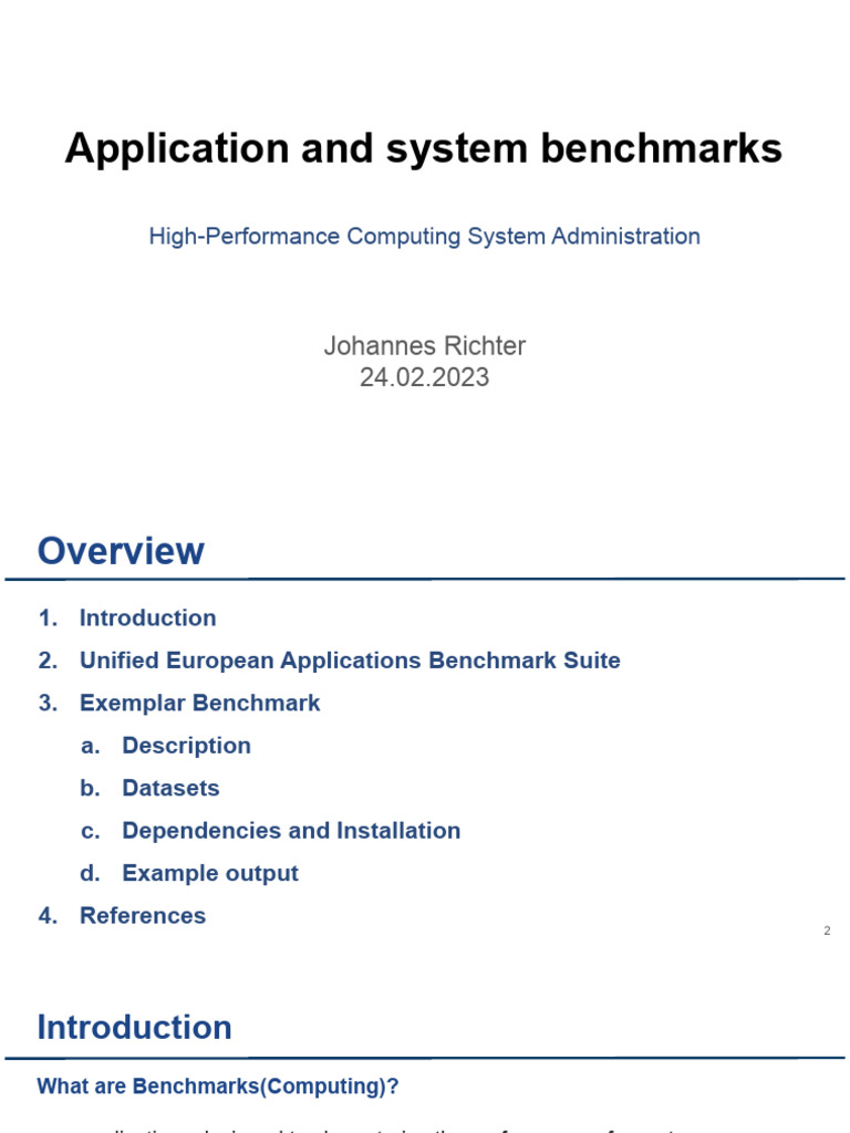 Hpcsa Block System Benchmarks Slides | PDF | Benchmark (Computing) | Message Passing Interface