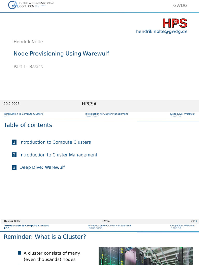 Warewulf Node Provisioning Basics | PDF | Computer Cluster | Computer ...