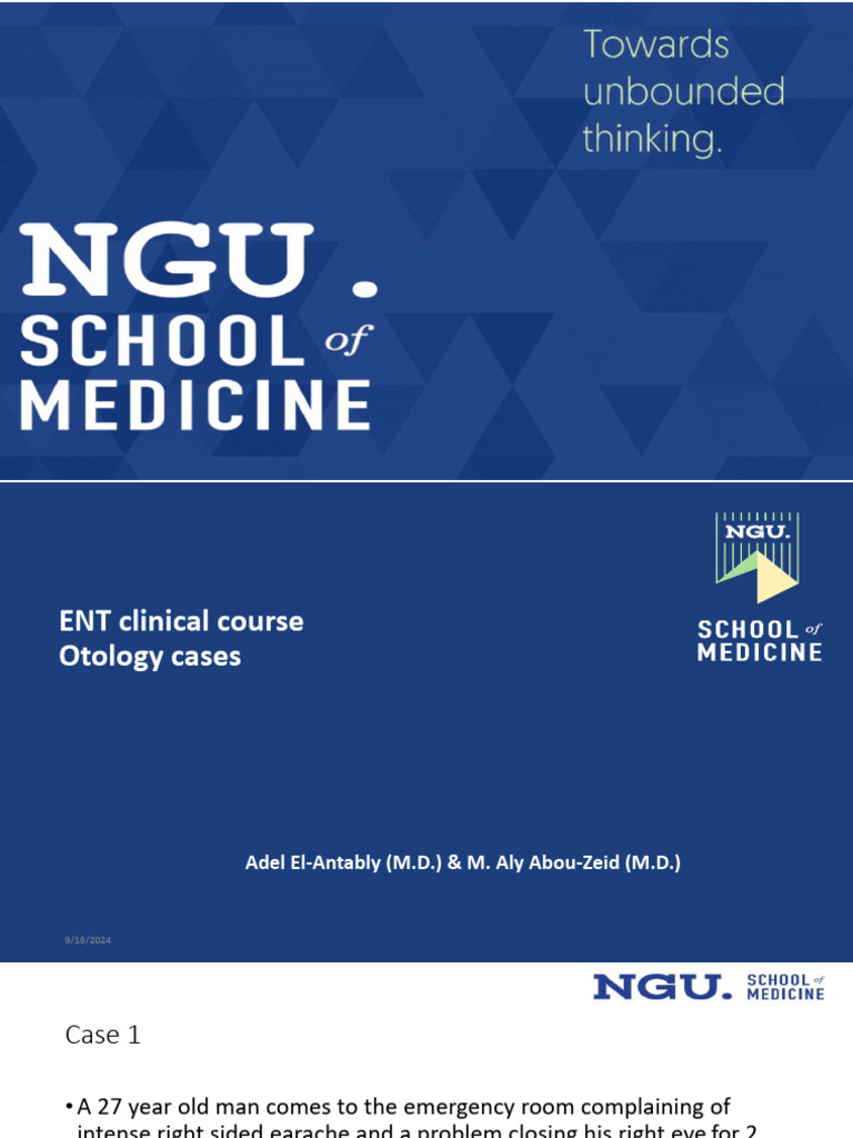 Otology Cases NGU | PDF | Hearing | Ear