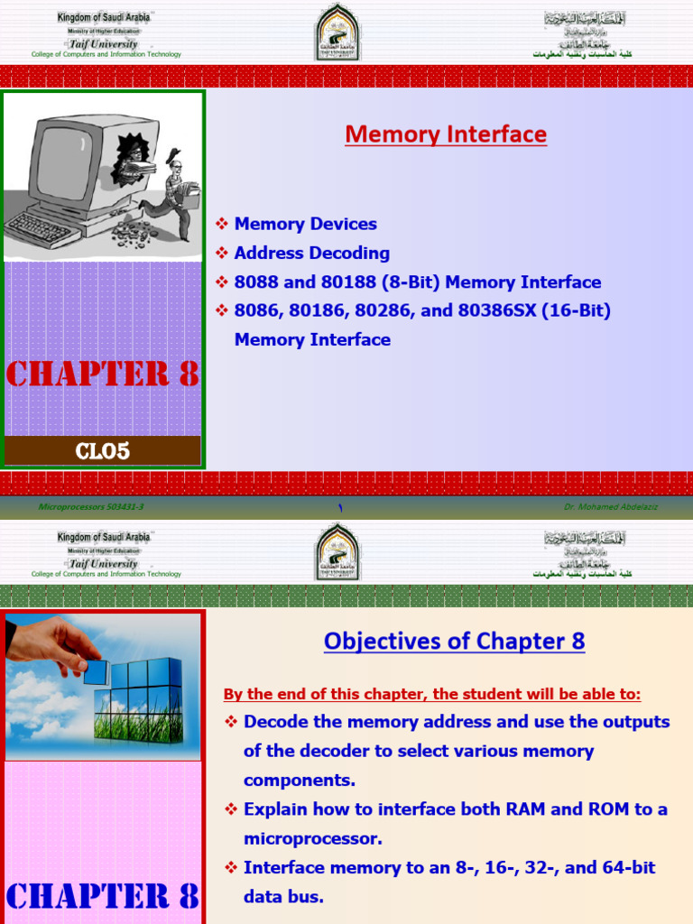 chapter 8 Memory Interface | PDF | Random Access Memory | Read Only Memory