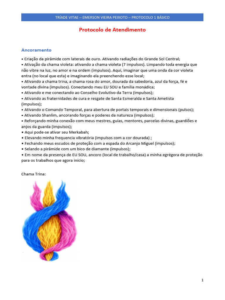 Protocolo 1 Básico de Apometria | PDF | Chacra