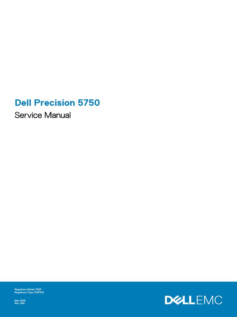 Dell Precision 5750 Service Manual | PDF | Usb | Hdmi