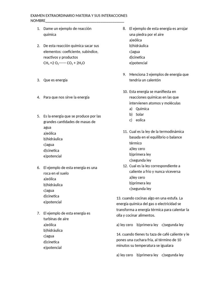 Extra Materia | PDF | Cinética química | Importar