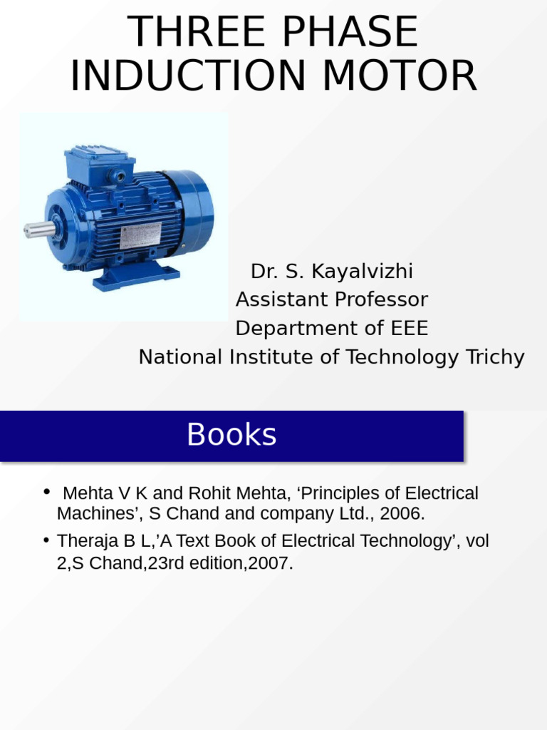 Overview of Three Phase Induction Motors | PDF | Electric Motor ...