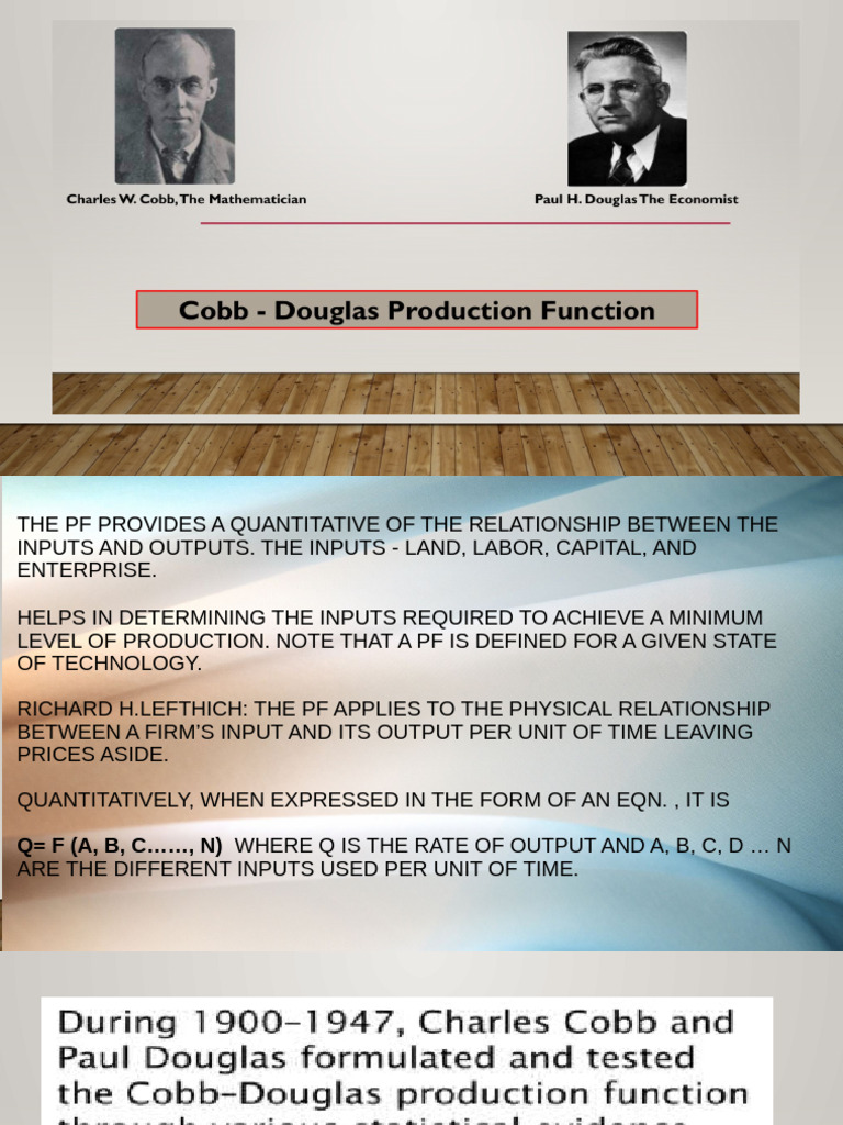 Cobb Douglas Production Function | PDF
