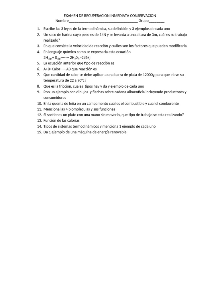 Examen Rec Inm Segunda | PDF