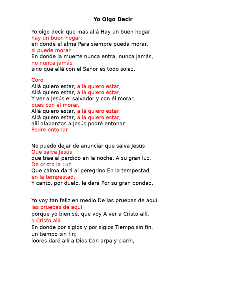 Yo Oigo | PDF
