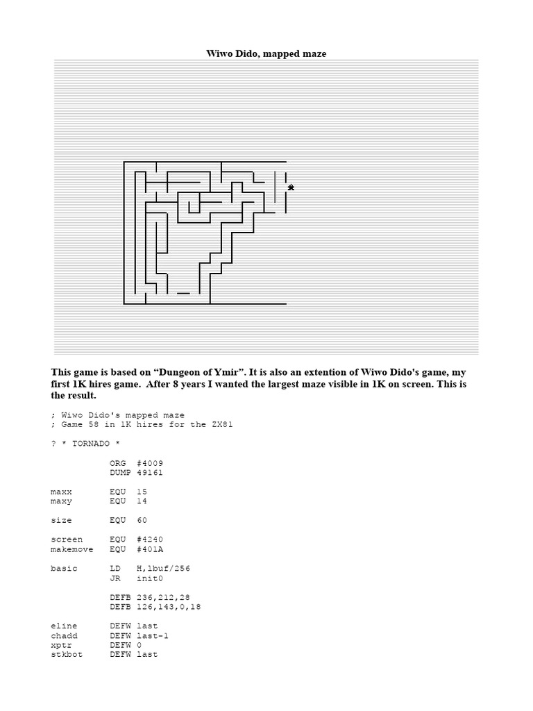 Game_58 Wiwo Dido mapped maze | PDF | Computing | Computer Programming