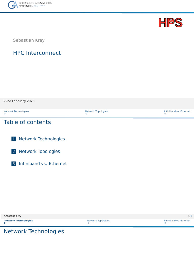 Hpcsa Block Interconnect Slides | PDF