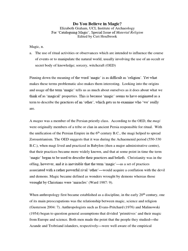 Defining Magic in Cultural Contexts | PDF | Witchcraft | Magi