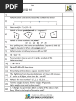 Year 5 Mental Maths Quiz and Answers | PDF