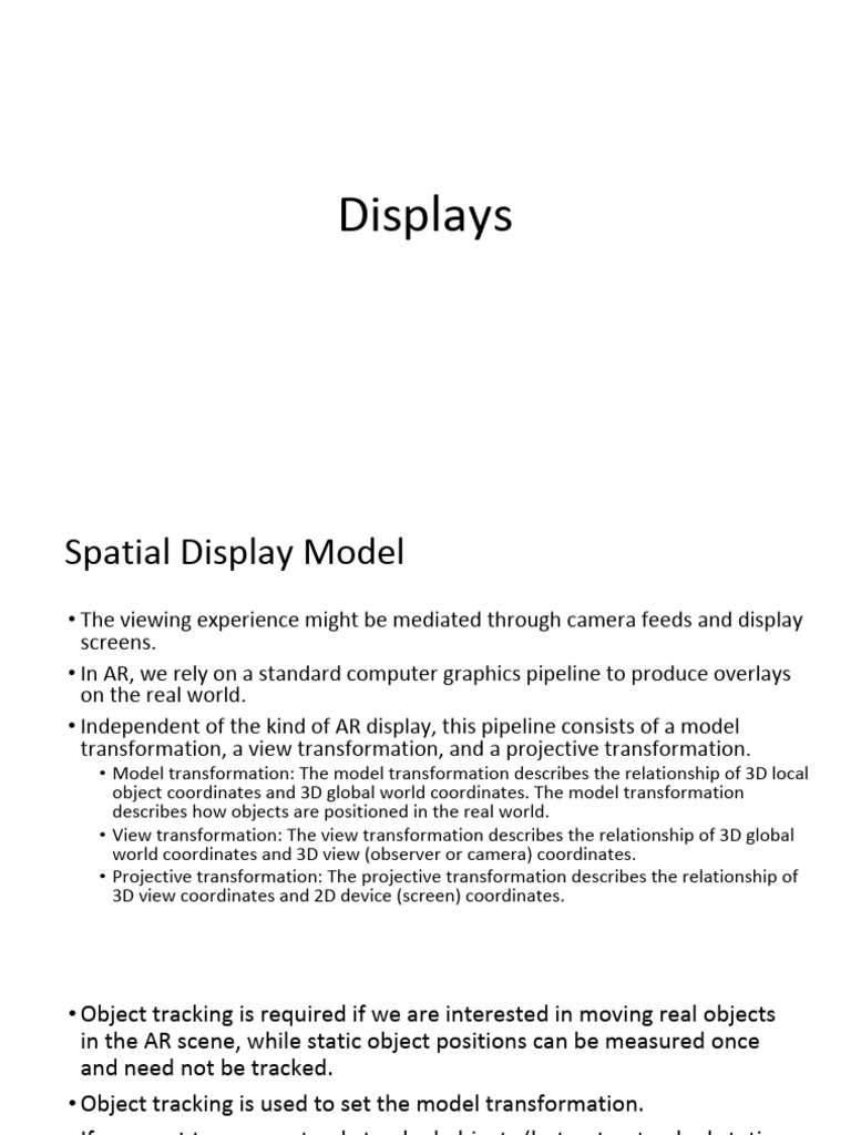 Understanding Spatial Display in AR | PDF | Augmented Reality | Space