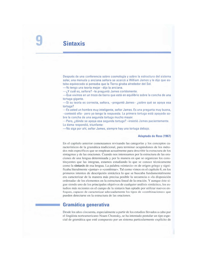 Introducción a la Sintaxis y Gramática Generativa | PDF | Oración (Lingüística) | Sintaxis