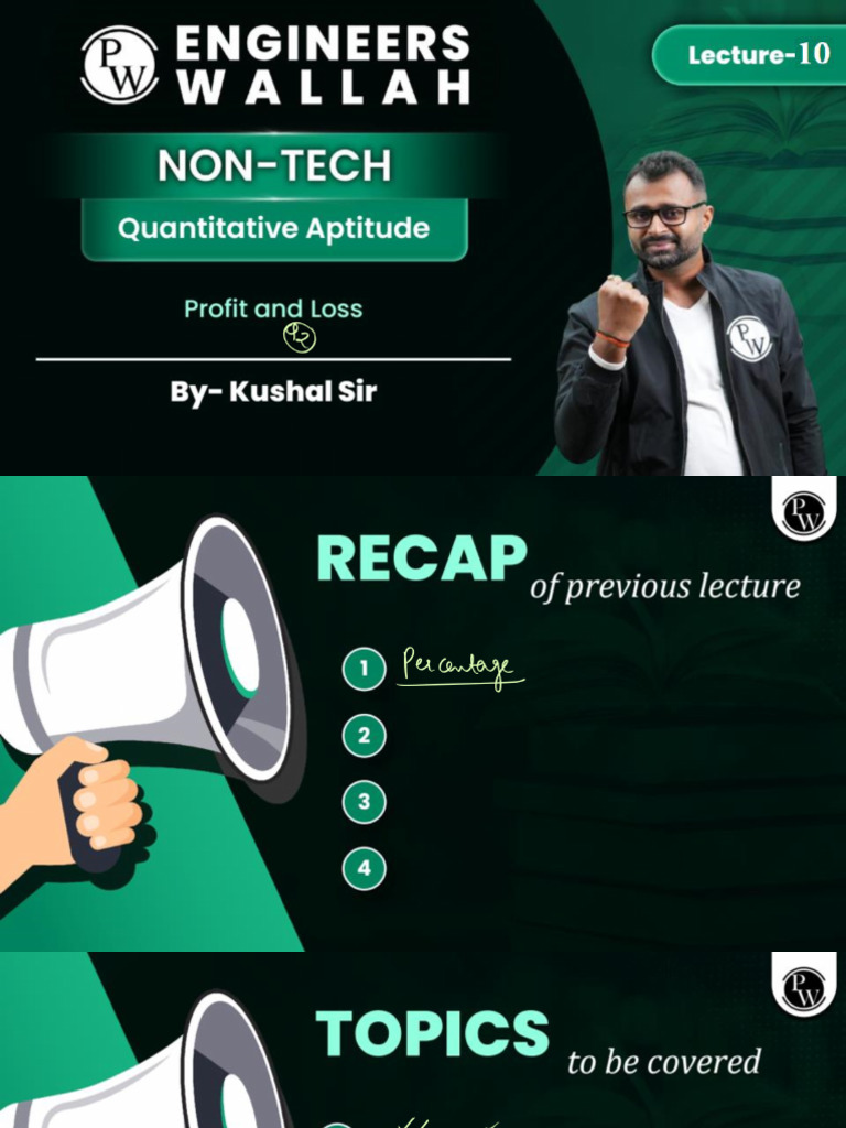 Quantitative Aptitude 10 - Class Notes | PDF