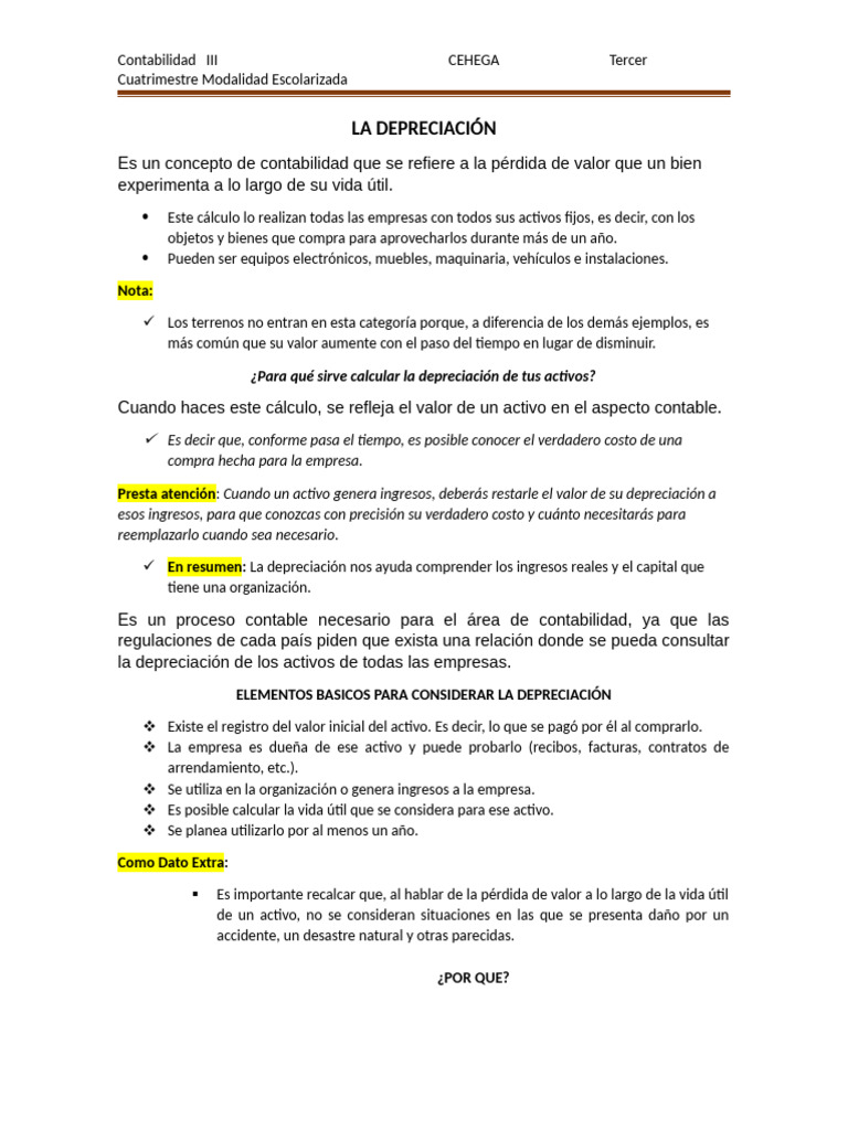 Qué Es La Depreciación | PDF | Depreciación | Contabilidad