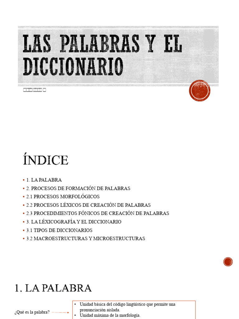 Formación y Tipos de Palabras en Español | PDF | Palabra | Morfología ...