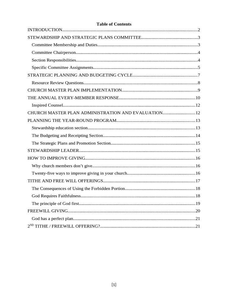 Church Stewardship and Planning Guide | PDF | Strategic Planning | Tithe