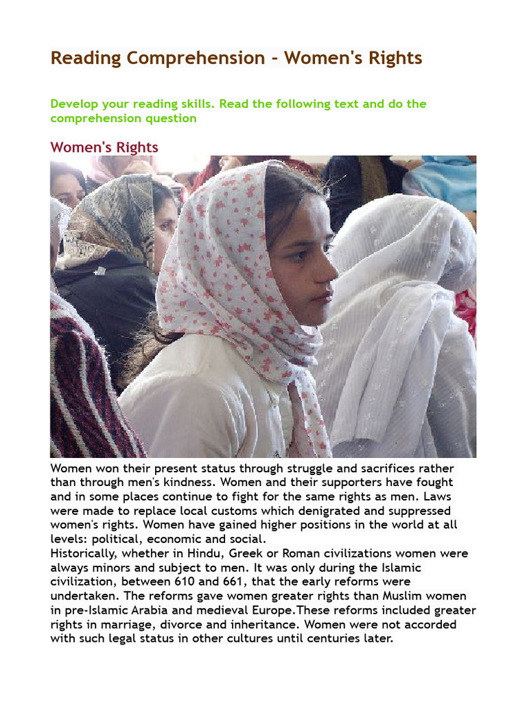 B1 - Women's Rights | PDF