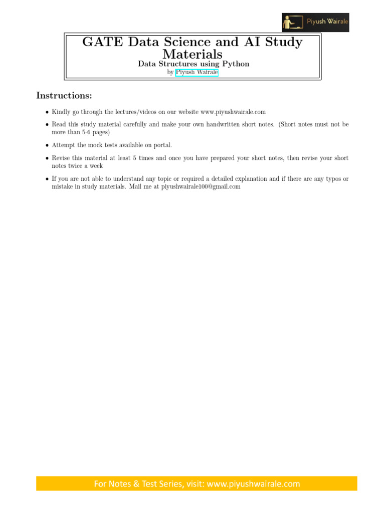 DSA_piyushwairale-4-44 | PDF | Queue (Abstract Data Type) | Database Index