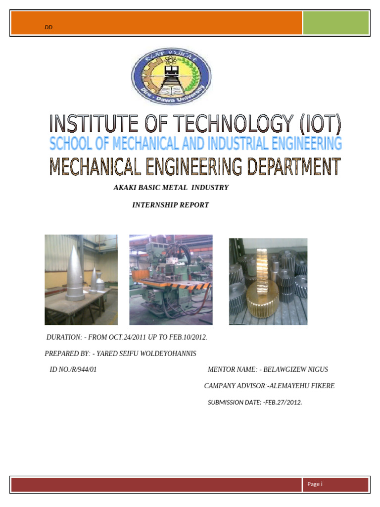 Yareds Final Report (1) | PDF | Foundry | Secondary Sector Of The Economy