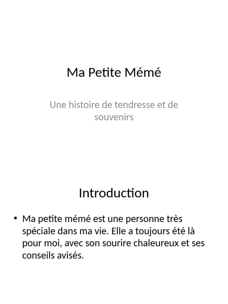 Ma_Petite_Mémé_Presentation | PDF