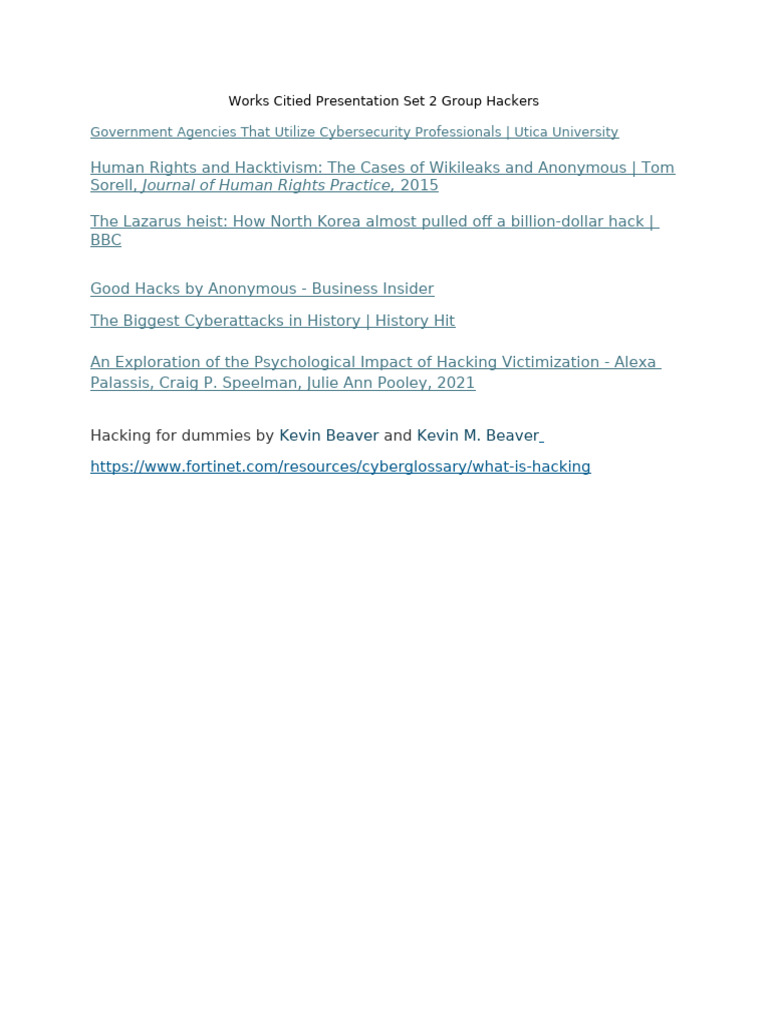 Cybersecurity & Hacktivism Insights | PDF