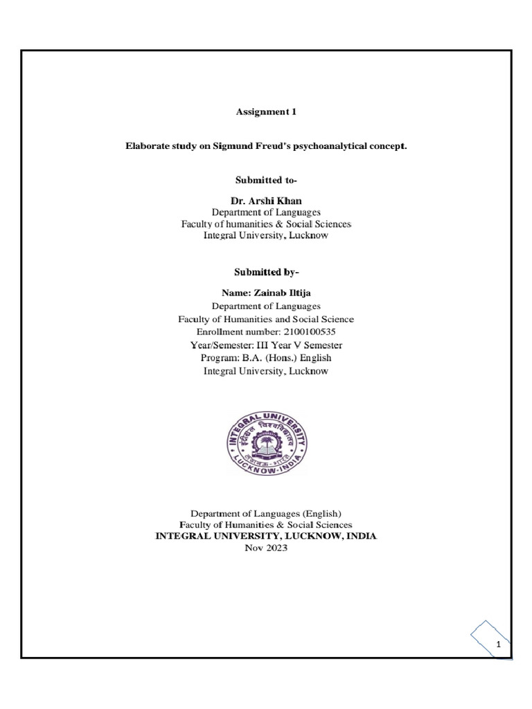 Assignment 01 Ln318 by 2100100535 Zainab Iltija | PDF