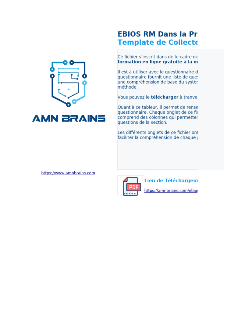 Template EBIOS RM pour Collecte d'Infos | PDF | Internet | Internet et Web