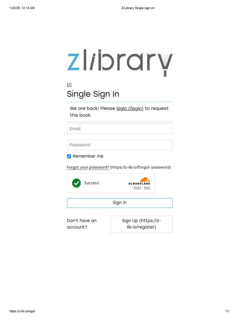 Z-Library Single Sign On | PDF