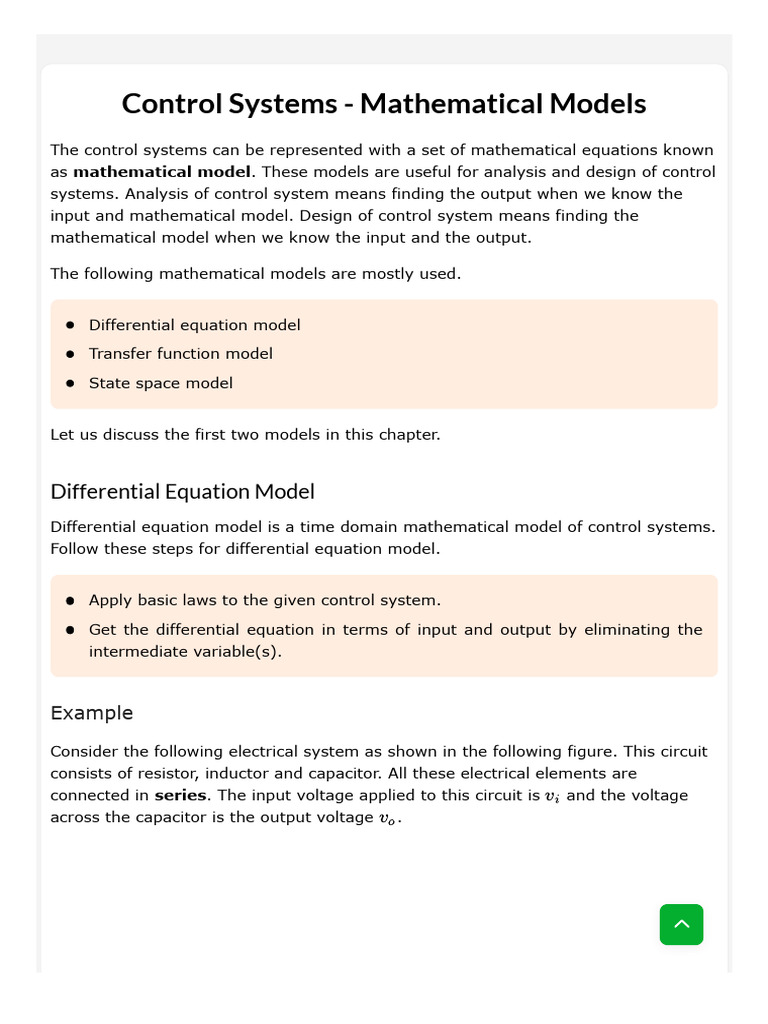 Control Systems - Mathematical Models | PDF | Telecommunications Engineering | Electromagnetism