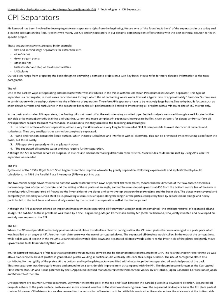 Oily Water Separators | PDF