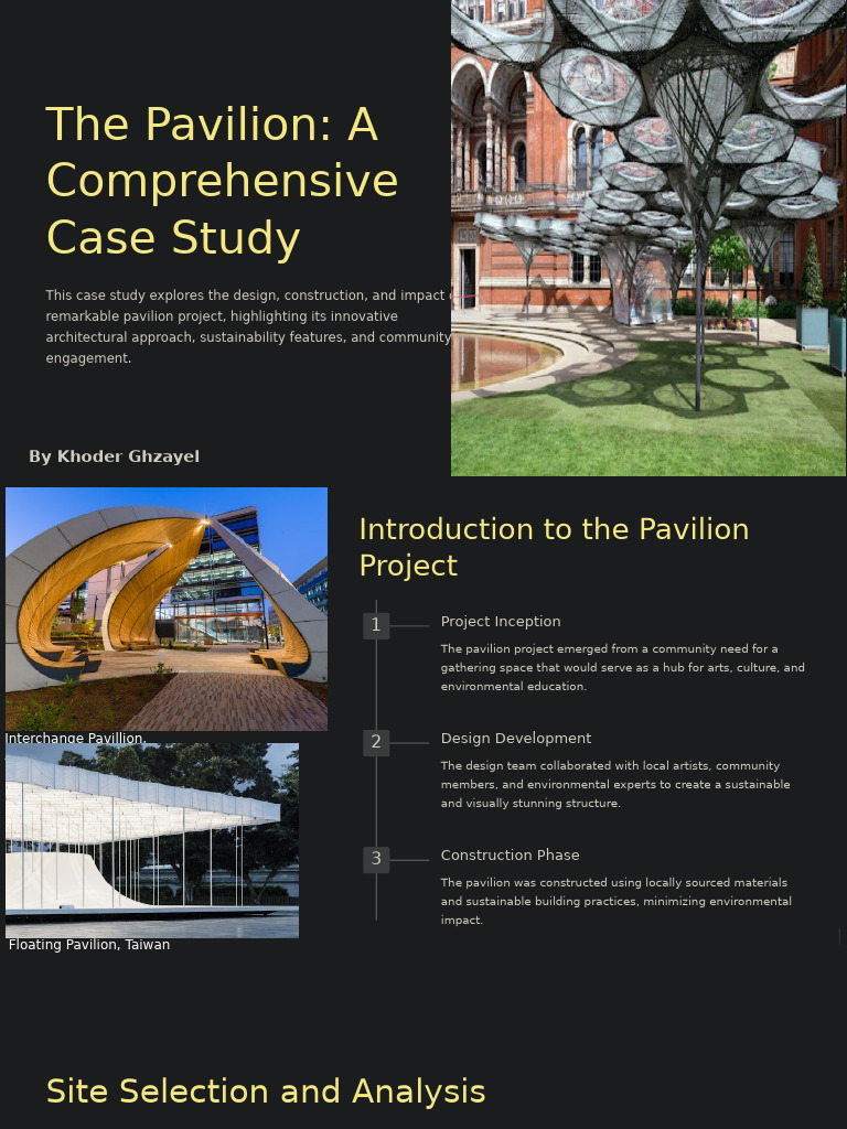 The Pavilion A Comprehensive Case Study by Khoder Ghzayel | PDF | Roof ...