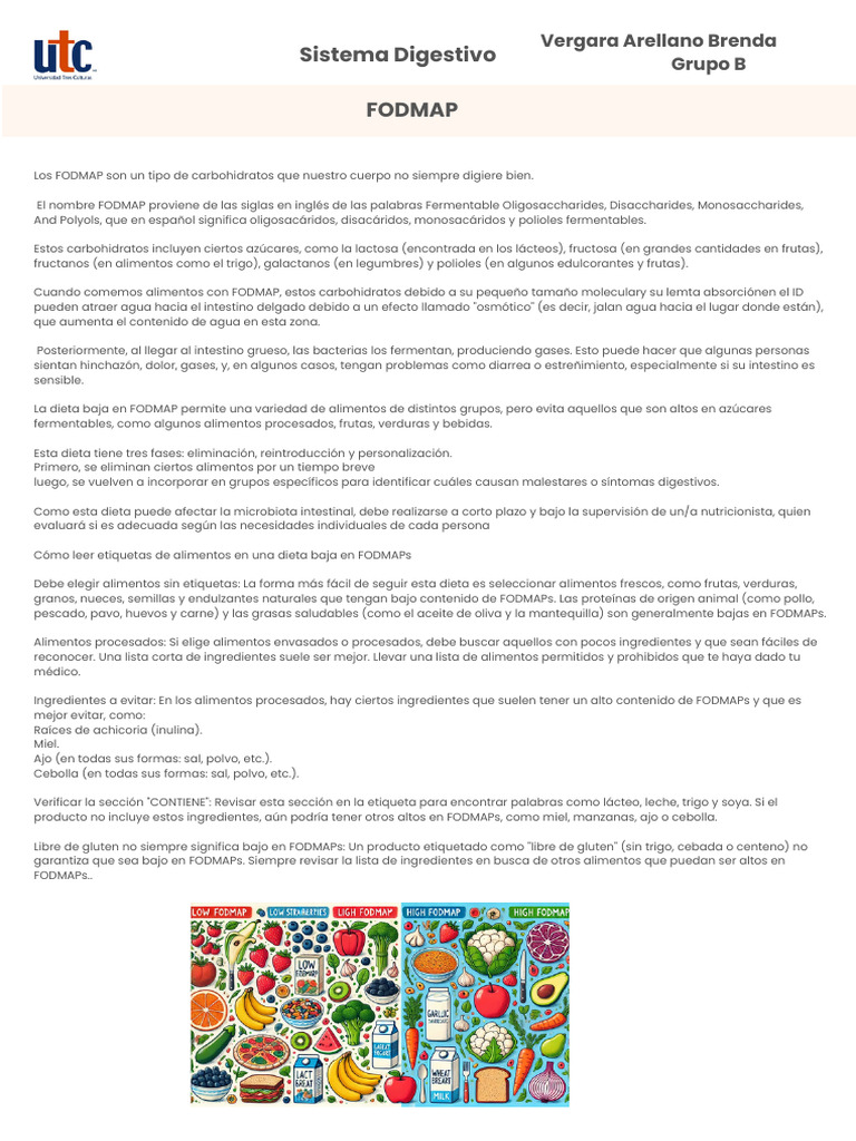 FODMAP (1) | PDF | Alimentos