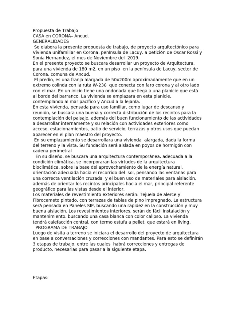 Propuesta de Trabajo | PDF