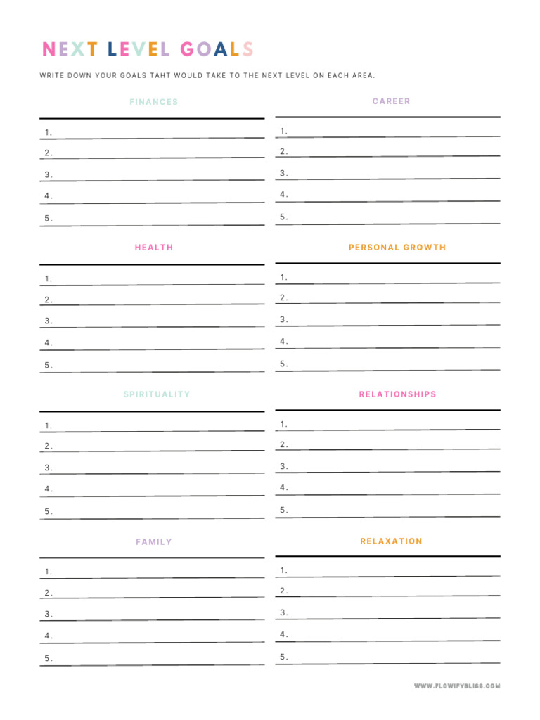 Next Level Goals | PDF