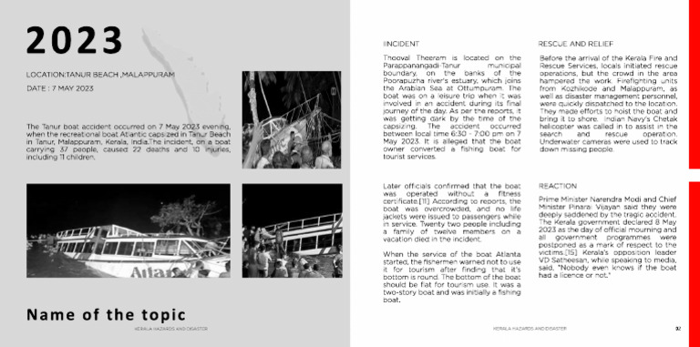 Tanur Boat Accident, Kerala | PDF
