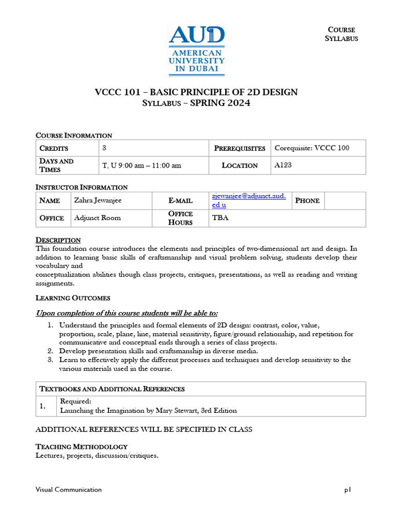 2025_SPRING_2D DESIGN | PDF | Methodology | Learning