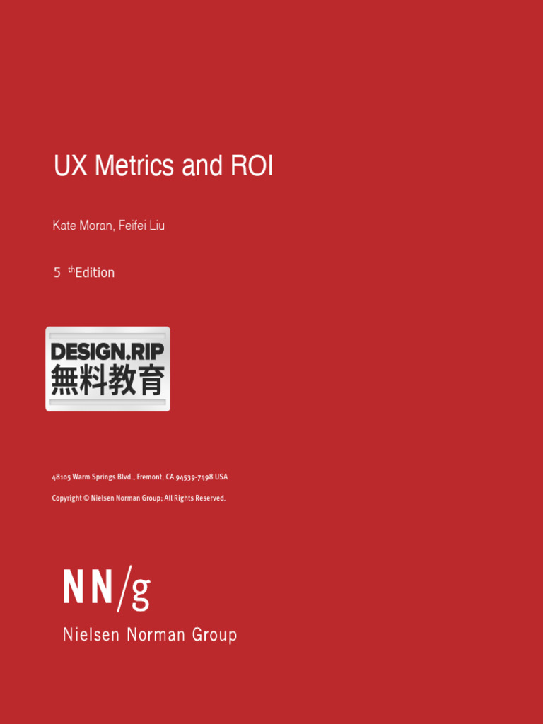 UX Metrics and ROI | PDF | Usability